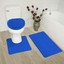 3PC BATHROOM SET RUG CONTOUR MAT TOILET LID COVER SOLID EMBROIDERY ...