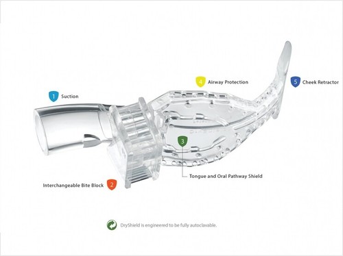 REDUCE DENTAL AEROSOLS; AUTOCLAVABLE 2 LARGE DRYSHIELD ISOLATION MOUTH ...