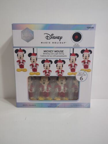 Disney Christmas Mickey Mouse Santa Blinking Holiday LED String Lights ...