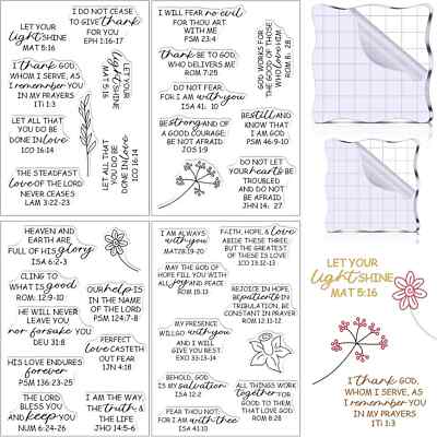 4 Sheets Bible Verse Clear Stamps Set Christian Scrapbooking Stamp ...
