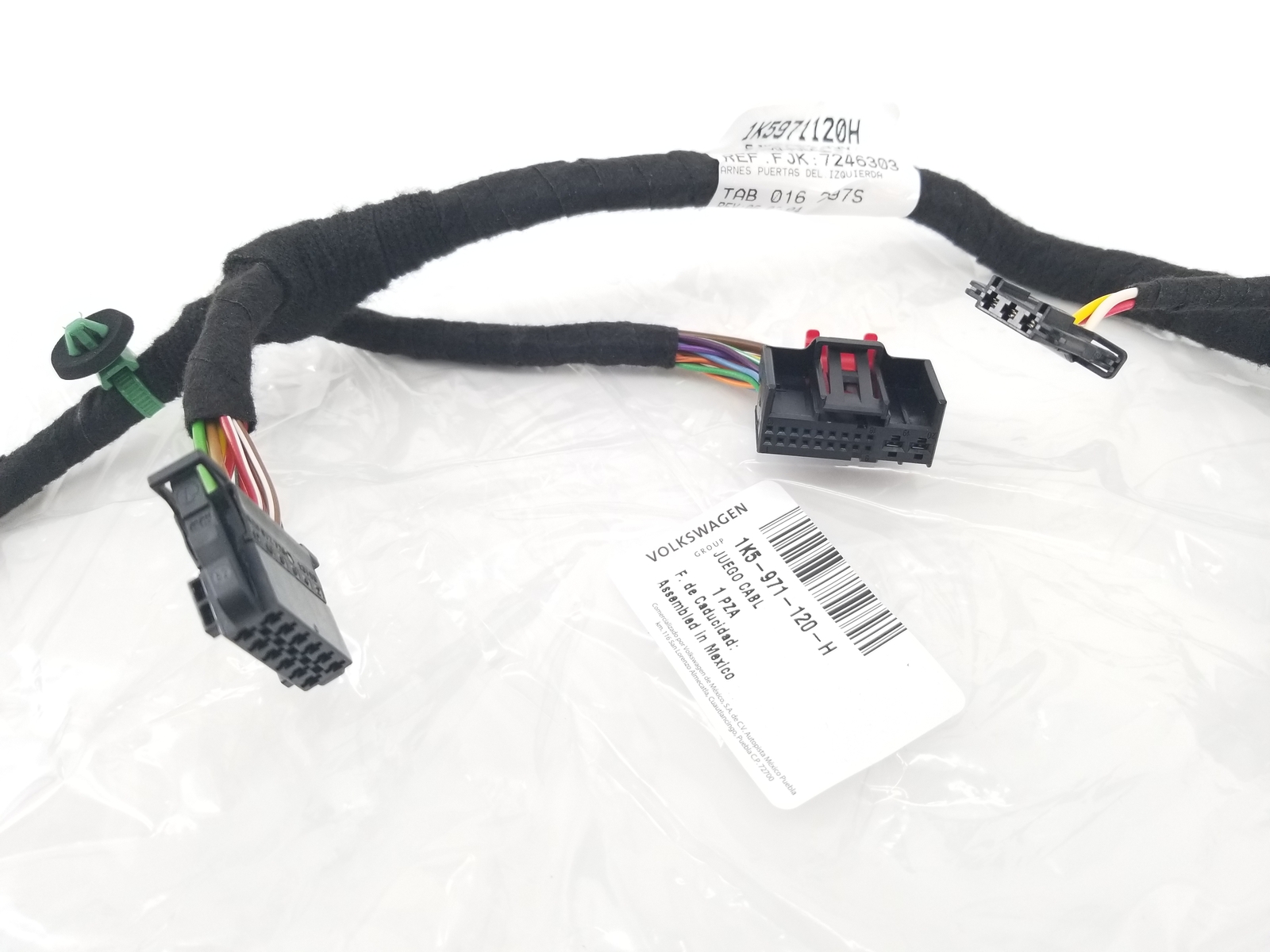 Genuine OEM Volkswagen 1K5-971-120-H Front Driver Door Wiring Harness ...