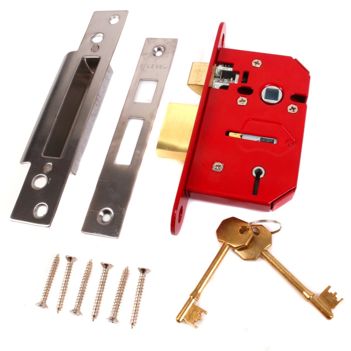 5 LEVER SASH Lock High Security Mortice Door Front Back Gate Shed ...