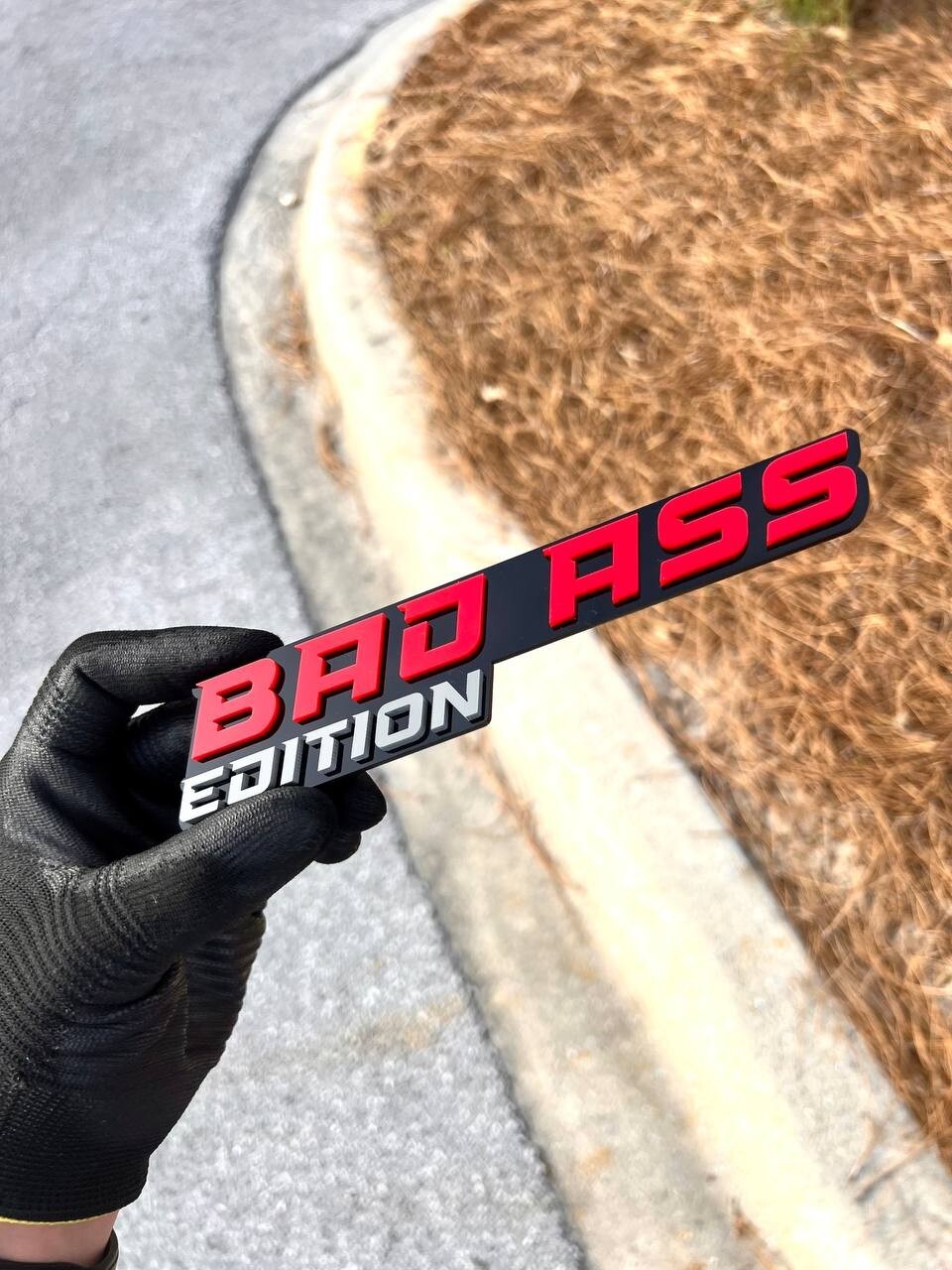 New Bad Ass Edition Emblem Car Badges Badass 3D Sticker Decal Black Red ...