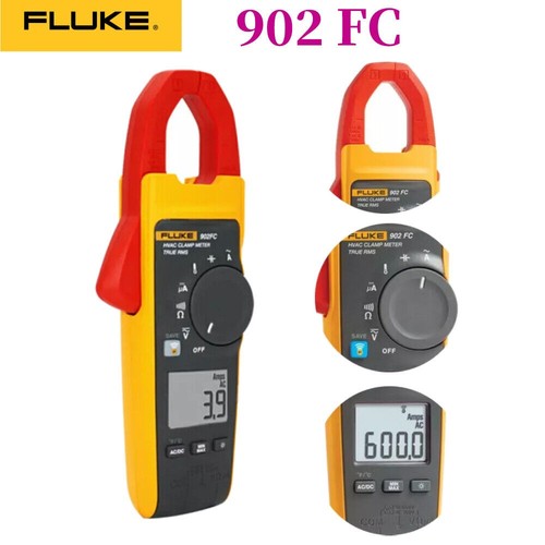 Fluke 902 FC True-RMS HVAC Clamp Meter AC Amp AC/DC Volt Contact ...