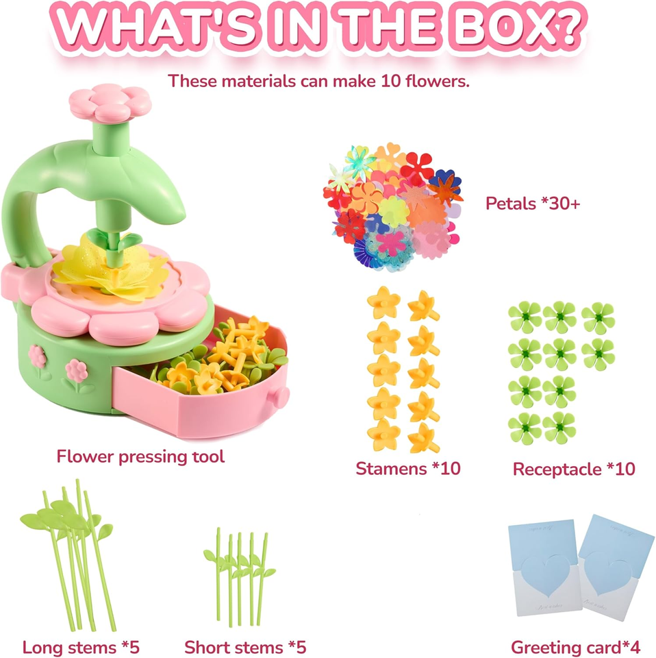 Craft Toys Flower Bouquets, Flowers Craft Maker Kits for Kids, DIY ...