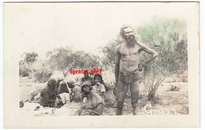 Aboriginal Group Ooldea South Australia Old REAL PHOTO POSTCARD 1919 | eBay