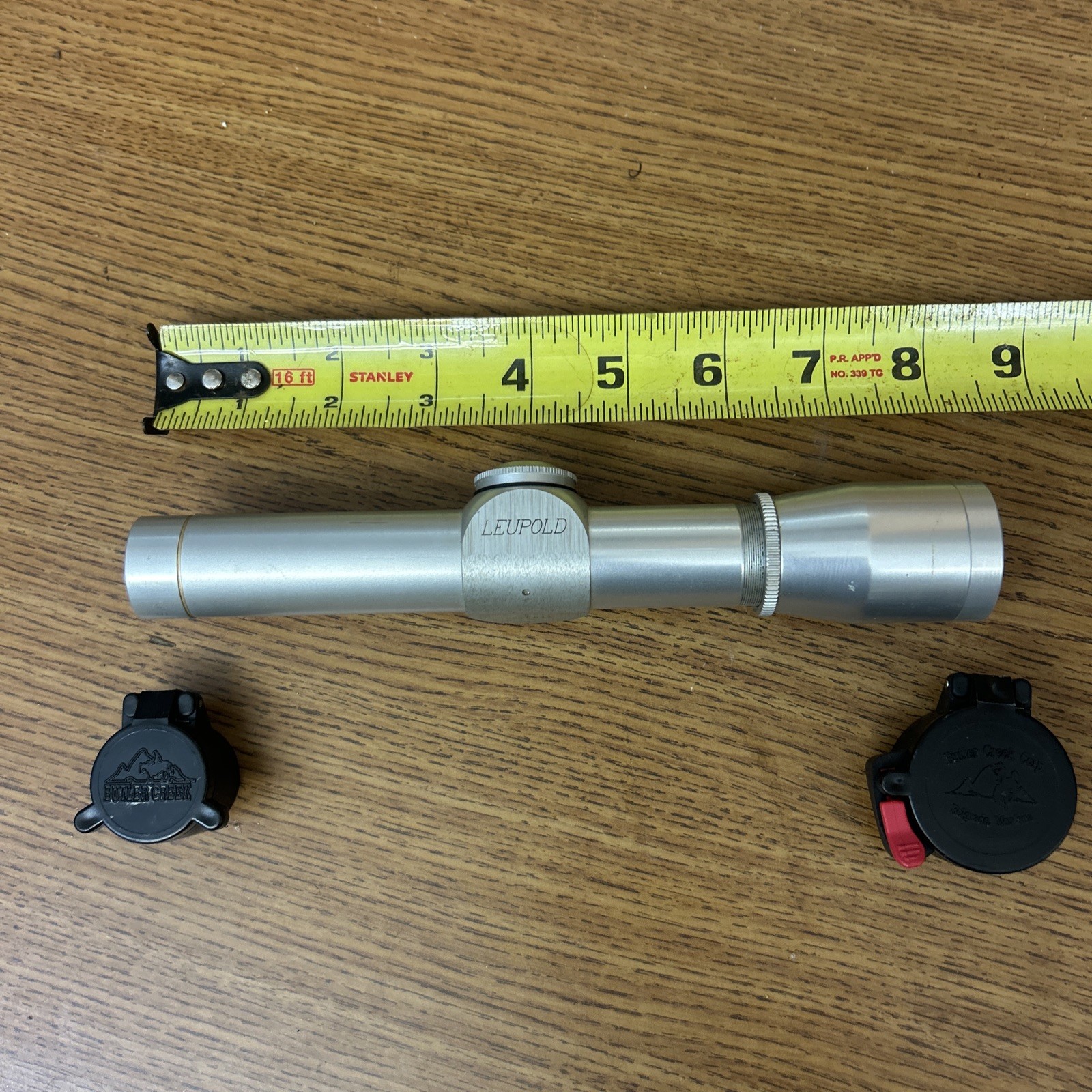 Leupold M8 2X EER Silver Duplex Reticle 1" Handgun Pistol Scope ...