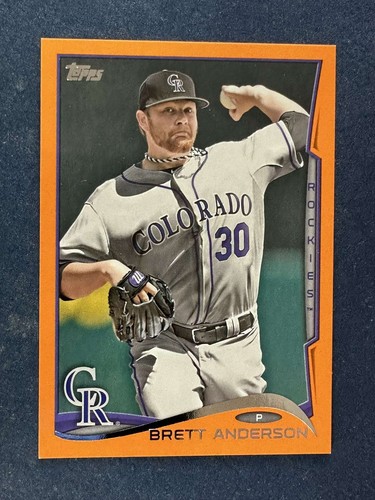 2014 Topps Orange #431 Brett Anderson Colorado Rockies /199 | eBay