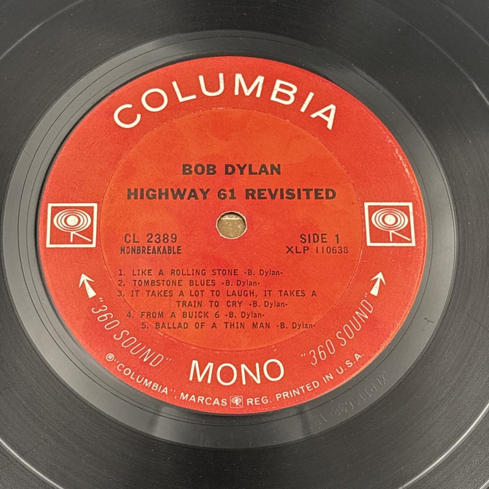 1965 Bob Dylan Highway 61 Revisited Mono Two Eye Columbia Records ...