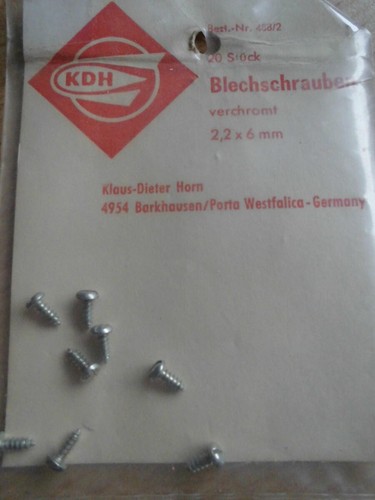 KDH Sheet Metal Screws Chrome Plated, 2.2 x 6mm | eBay