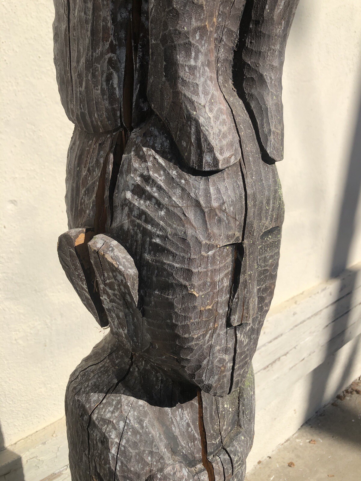 TIKI totem large carved wood SURVIVOR TV show prop Tribal Pacific ...