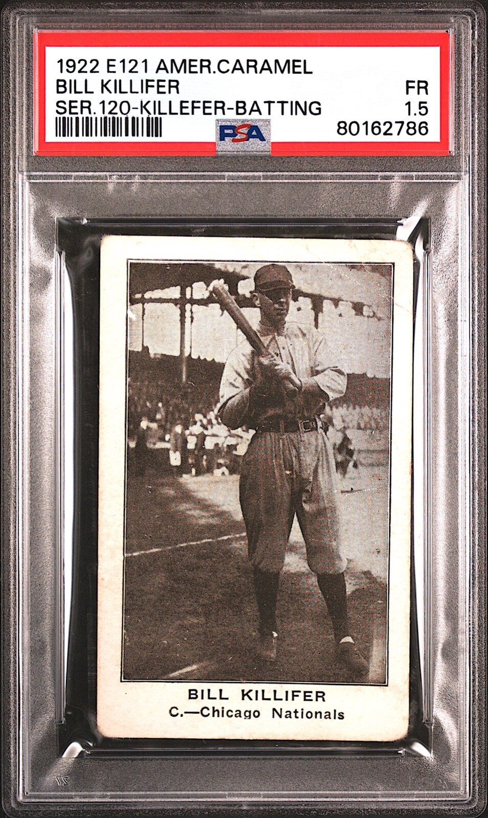 1922 E121 American Caramel Bill Killifer PSA 1.5 **Batting Variation ...