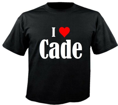 T-Shirt I Love Cade für Damen Herren und Kinder in den Farben Schwarz Weiss Pink | eBay UK