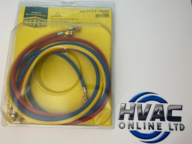 REFCO CCL-72-1/2" 20UNF set of refrigerant hoses 72" long hoses 60 Bar ...
