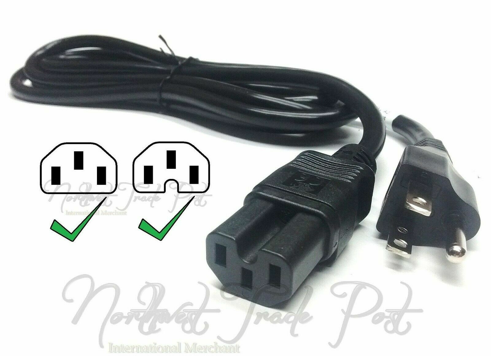 Cisco CAB-9K12A-NA AC Power Cord 8ft 16AWG NEMA 5-15P to IEC C15 ...