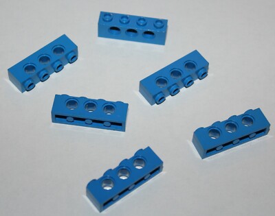 6 x Lego Technic Blue Brick 1x4 with Holes 3701 set 853 948 855 955 857 ...