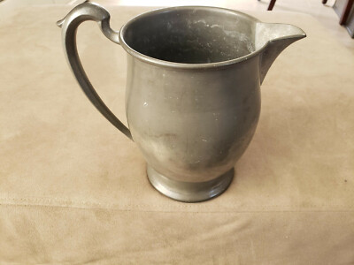 Very rare. Early Antique Primitive Pewter Water Pitcher - MARKED PEWTER ...
