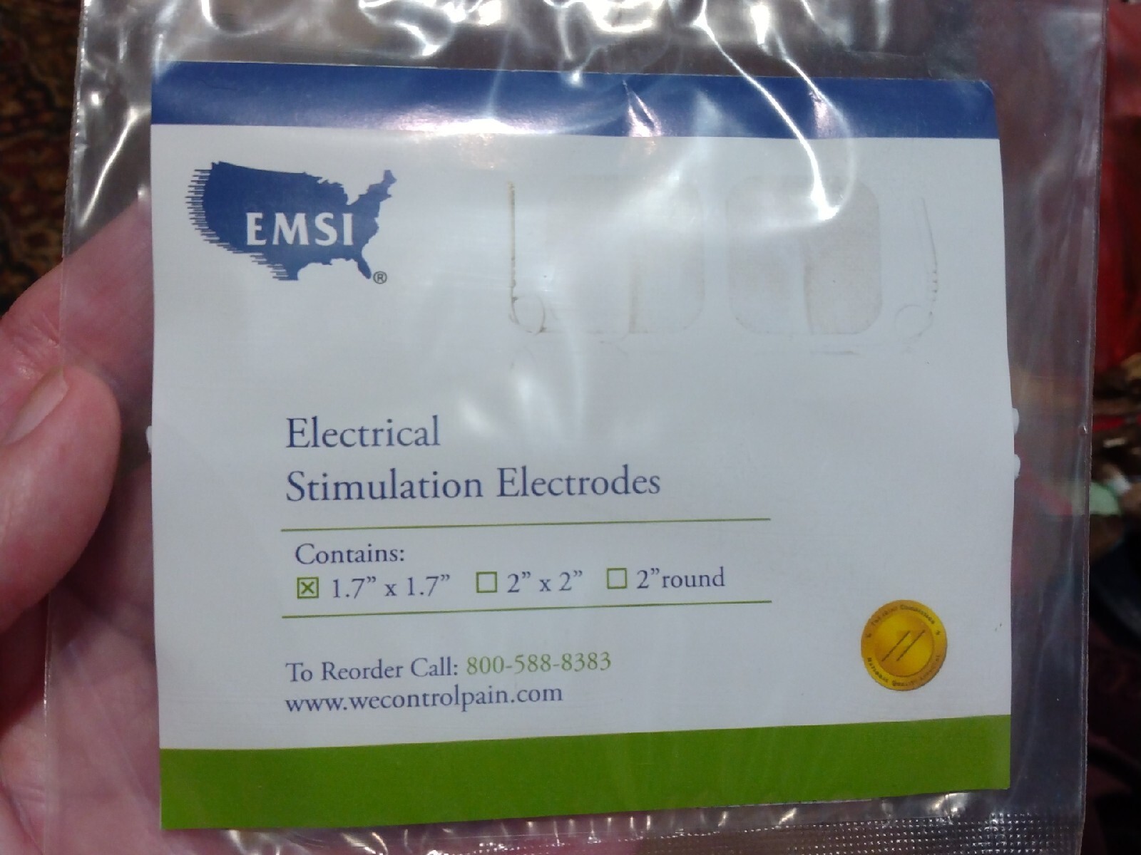 EMSI 1.7x1.7 Electrical Tens Stimulation Electrodes Expired 3/24 | eBay