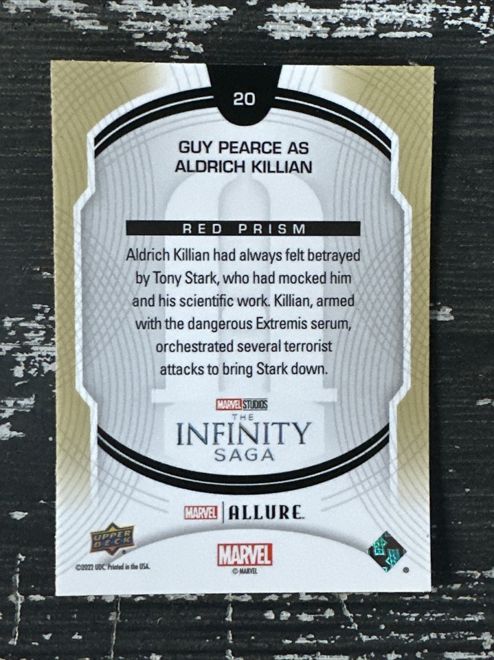 ALDRICH KILLIAN 2022 Marvel Allure Red Prism - GUY PEARCE: Iron Man 3 ...