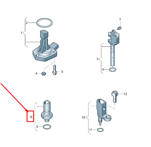 NEW VW TOURAN 5T OIL PRESSURE GAUGE 04C906060C ORIGINAL | eBay
