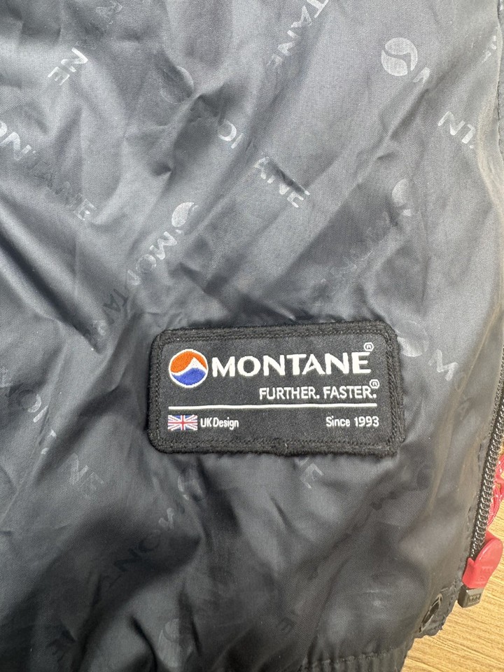 Montane Mens Icarus Primaloft Insulated Hooded Puffer Jacket Black Size ...