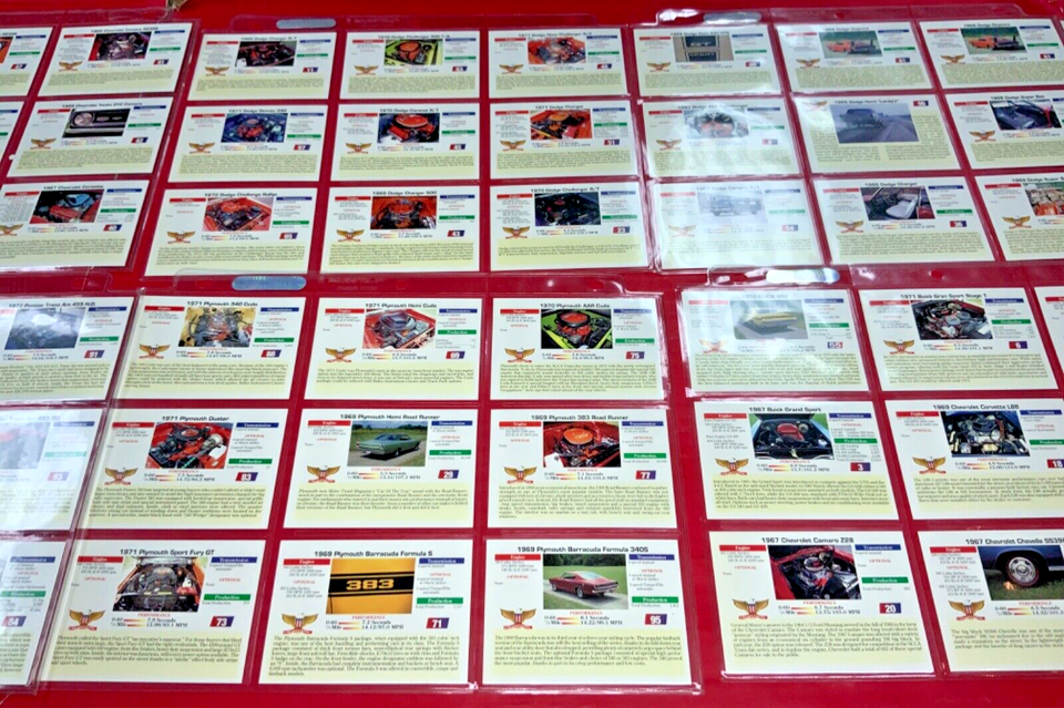 1992 Collect-A-Card Corp. Muscle Cars Card Set of 140 | eBay