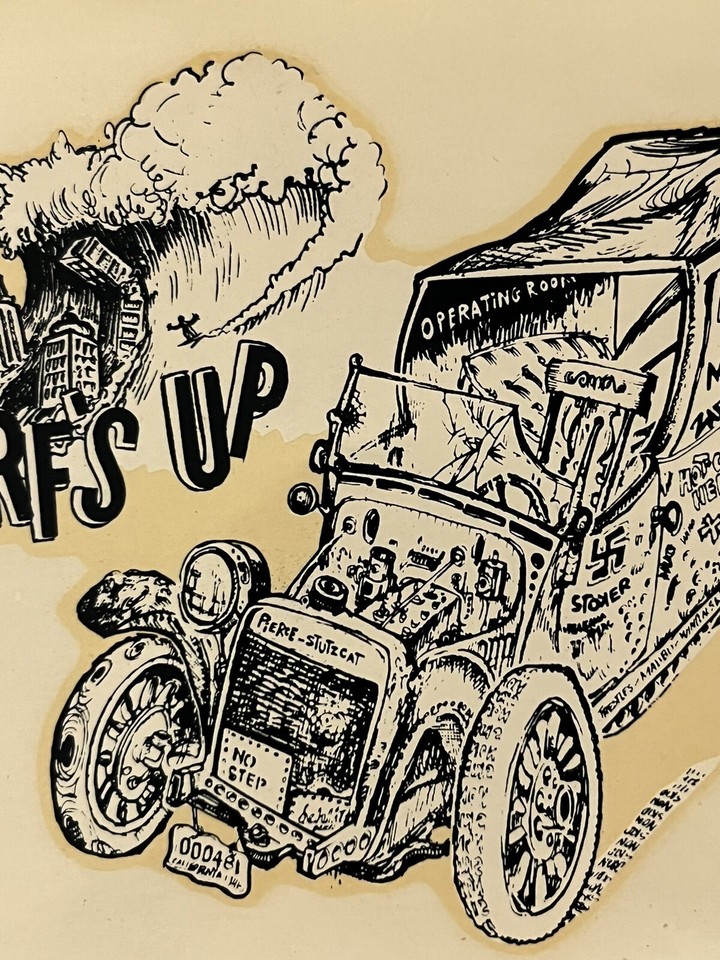 VERY RARE ED ROTH”STYLE”1960s N.O.S.”SURFS UP “ WATER TRANSFER DECAL ...