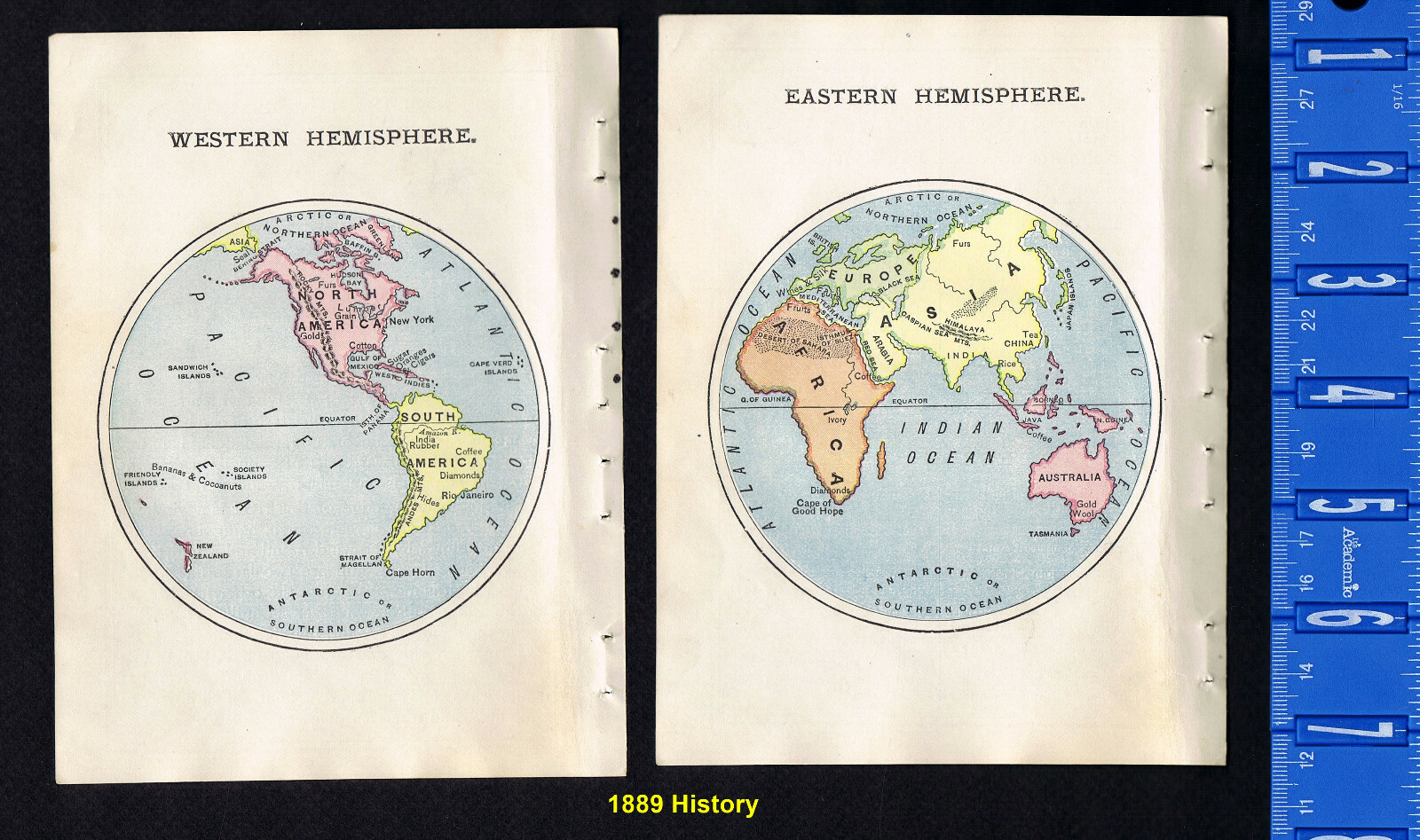 Western And Eastern Hemisphere Map