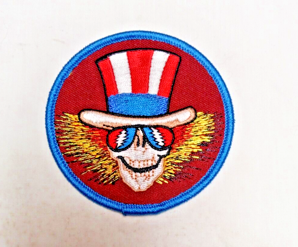 The Grateful Dead Uncle Sam US Blues Embroidered Patch Licensed 3" x3" Round | eBay