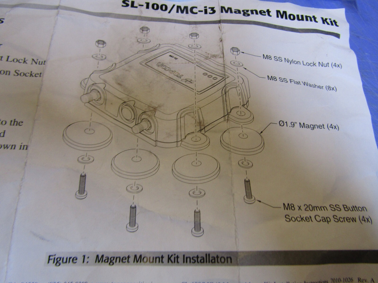1 – TOPCOM SL-100 / MC-i3 Mag Mount Kit for SL-100 & MCi 1000220-01 ...