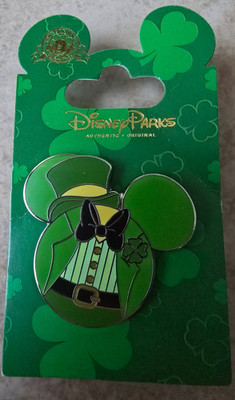 RETIRED Mickey Mouse Head Icon St. Patrick's Day Leprechaun Disney Pin ...