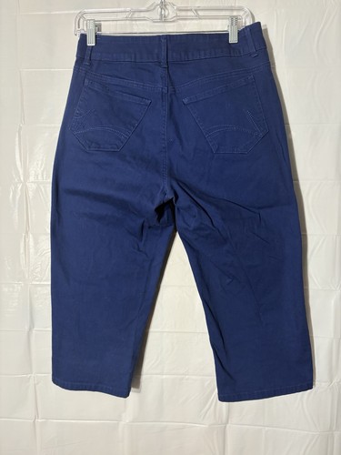 Lee Riders Capri Pants Navy Blue Stretch Denim Women's Size 8M | eBay