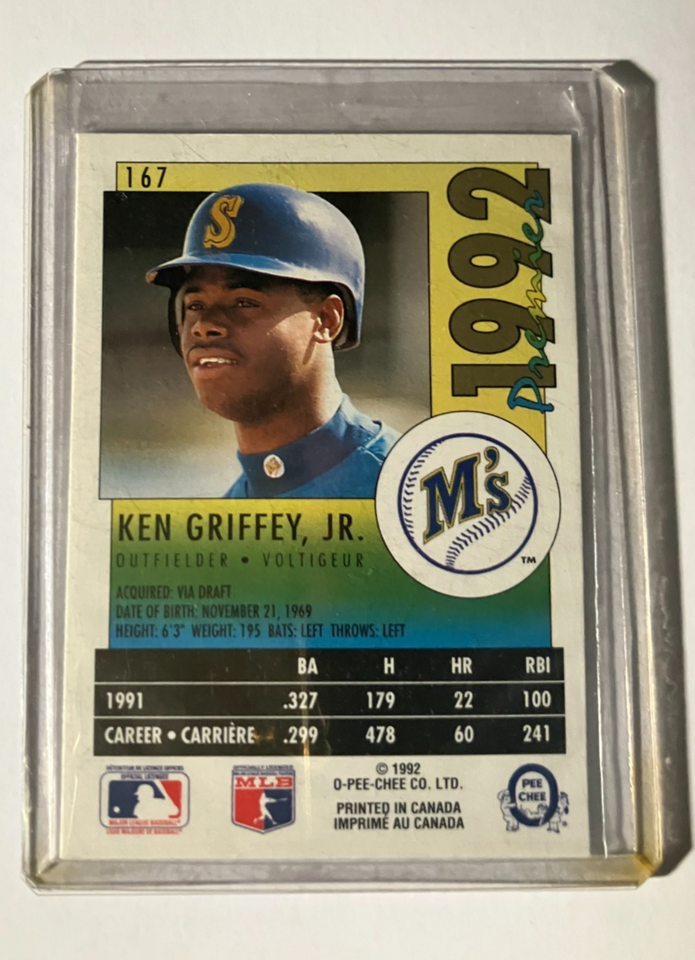 Lot Of 6 Different Ken Griffey Jr Cards '91 96 G1 '93 T3 5 92 o-pee ...