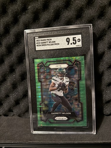 2023 Panini Prizm Garrett Wilson Neon Green Pulsar Prizm SGC 9.5 | eBay