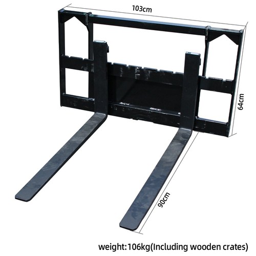 Brand New 36" Pallet Fork Blades Mini Skid Steer Loader Quick Attach ...