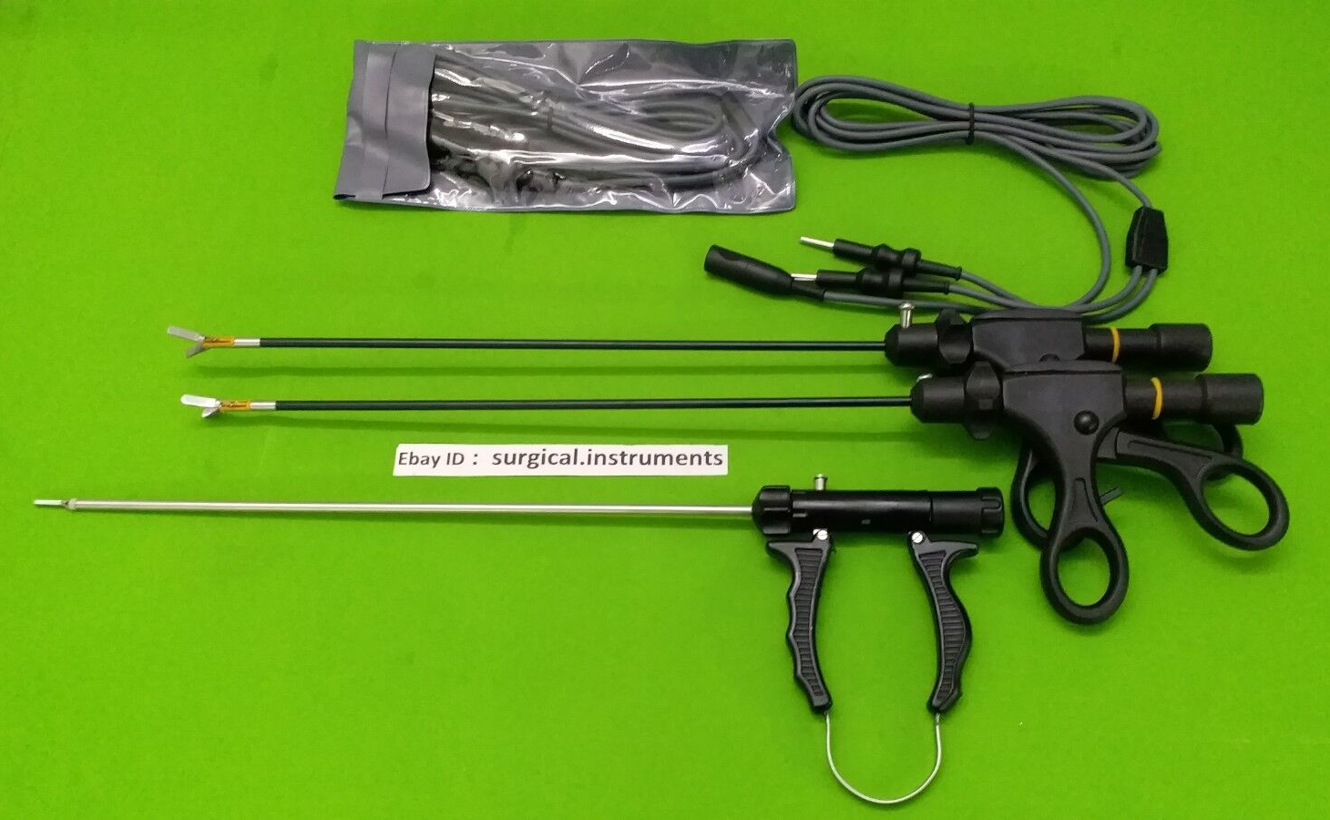 3pc Laparoscopic Bipolar Forceps 5mmx330mm with Cable Reusable ...