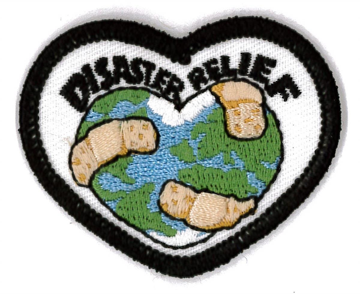Girl Boy Cub DISASTER RELIEF Help Patch Badge Scout Global earthquake ...