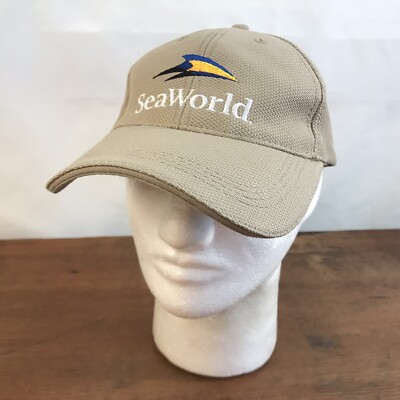 SeaWorld Tan Polyester Strapback Baseball Cap Hat CH31 | eBay