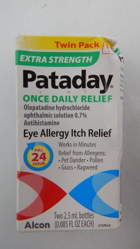 Pataday Allergy Relief EXT STRENGTH Twin Pack 2.5mL NEW DAMAGE BOX Exp ...