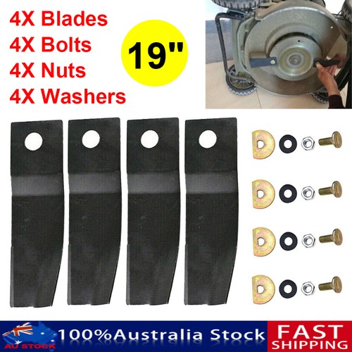 4 PCS For 19" Honda HRU19R HRU19D HRU194/195/196/197 Lawn Mower Blades ...