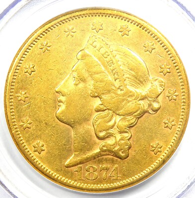 1874-CC Liberty Gold Double Eagle $20 Carson City Coin. Certified PCGS ...