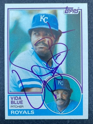 VIDA BLUE 1983 Topps #570 Baseball Card AUTO Autograph Signed ROYALS | eBay