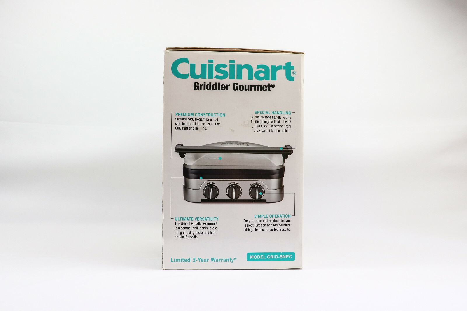 Cuisinart GRID-8NPC 5-in-1 Gourmet Griddler with Reversible Plates ...