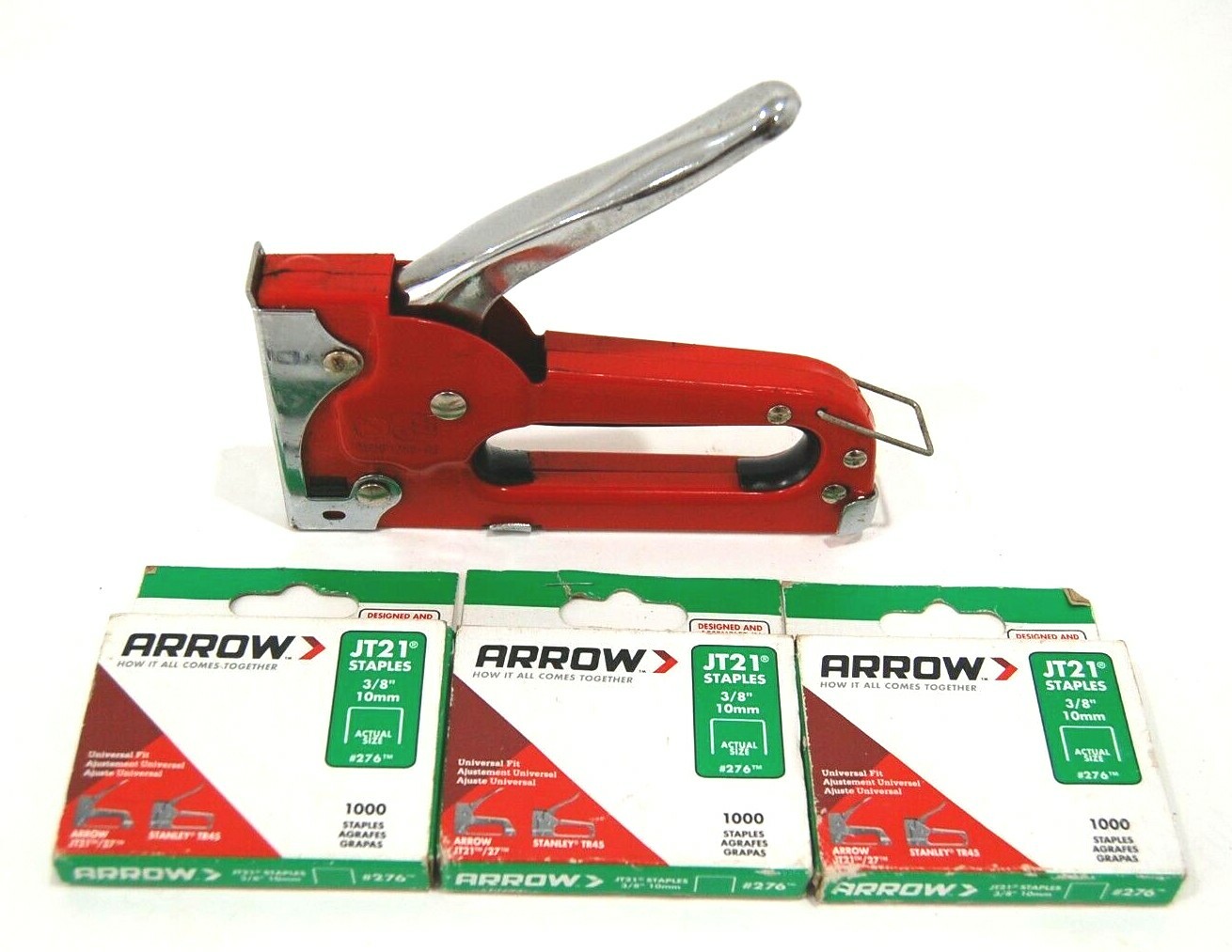 GS Heavy Duty Metal Stapler Upholstery Screen Tacker & Approx 2500 JT21 ...