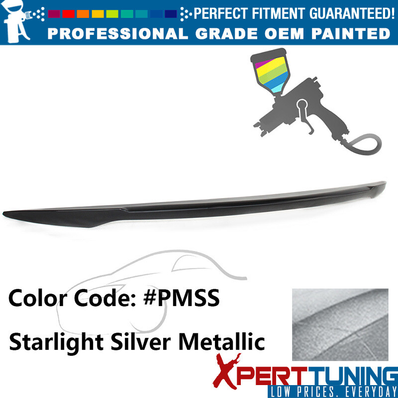 Fits 17-23 Model 3 Trunk Spoiler Painted #PMSS Starlight Silver ...