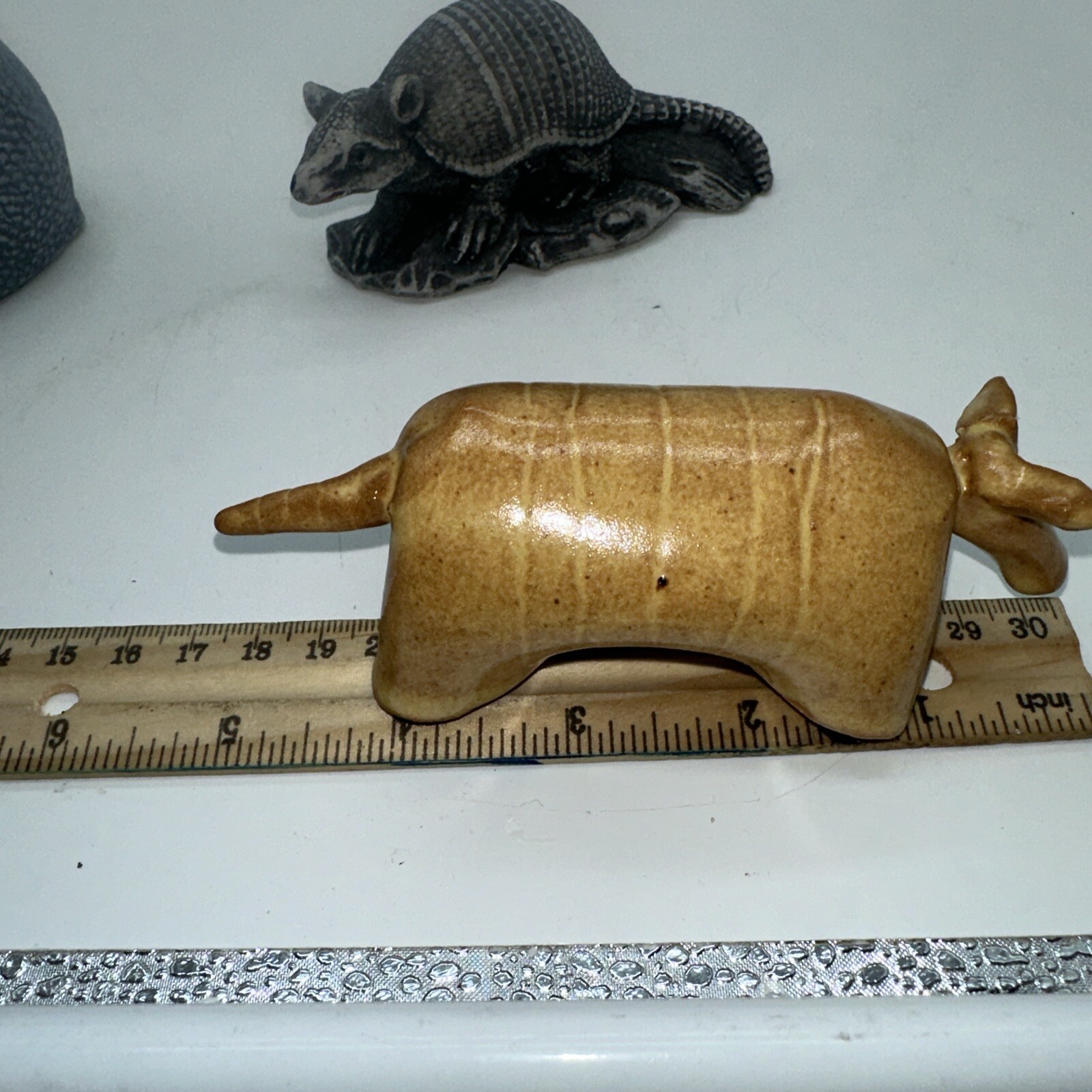 Lot of 3 Armadillo Figures Ceramic Resin And Pottery Fantastic ...