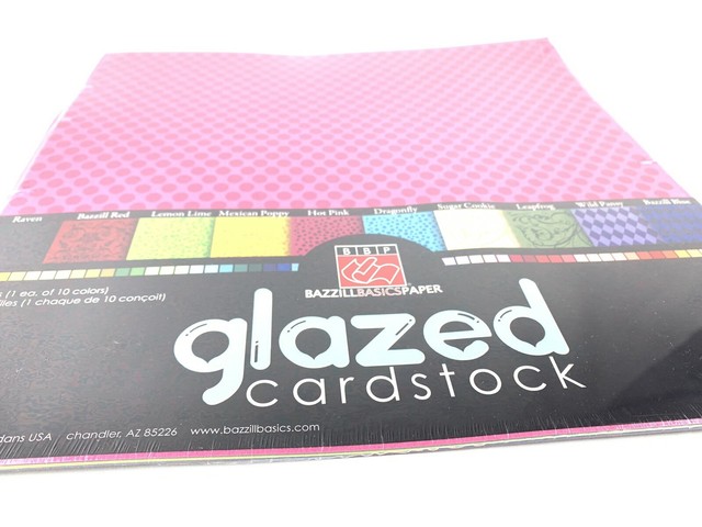 Bazzill Basics Glazed Cardstock 12x12 Pack of 10 Printed Sheets ...