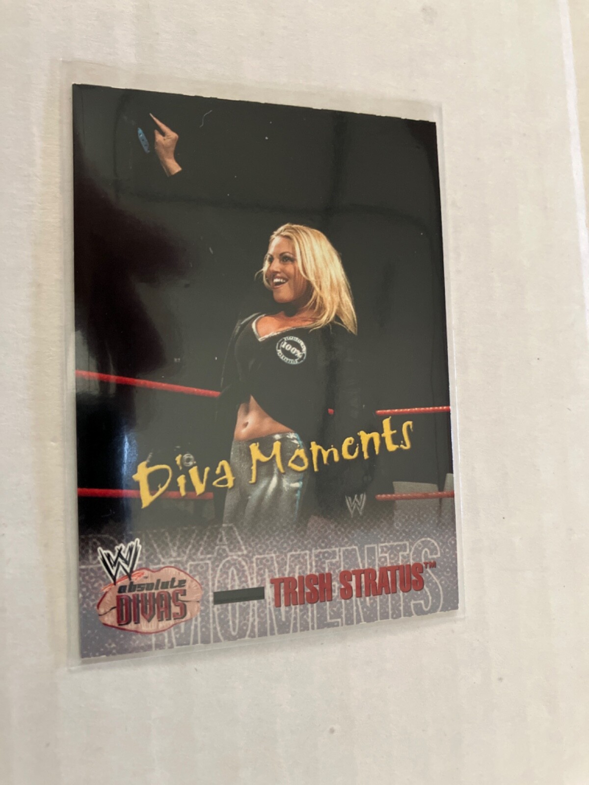 #75 Trish stratus 2002 fleer diva moments wwf wwe wrestling card see ...