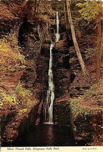 Postcard Silver Thread Falls Dingmans Falls Park, Dingmans Ferry ...