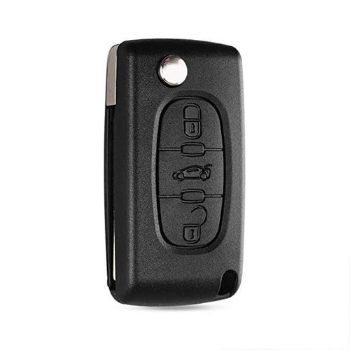 Fit for Peugeot 207 307 308 3-Button Black Remote Flip Key Fob Case ...